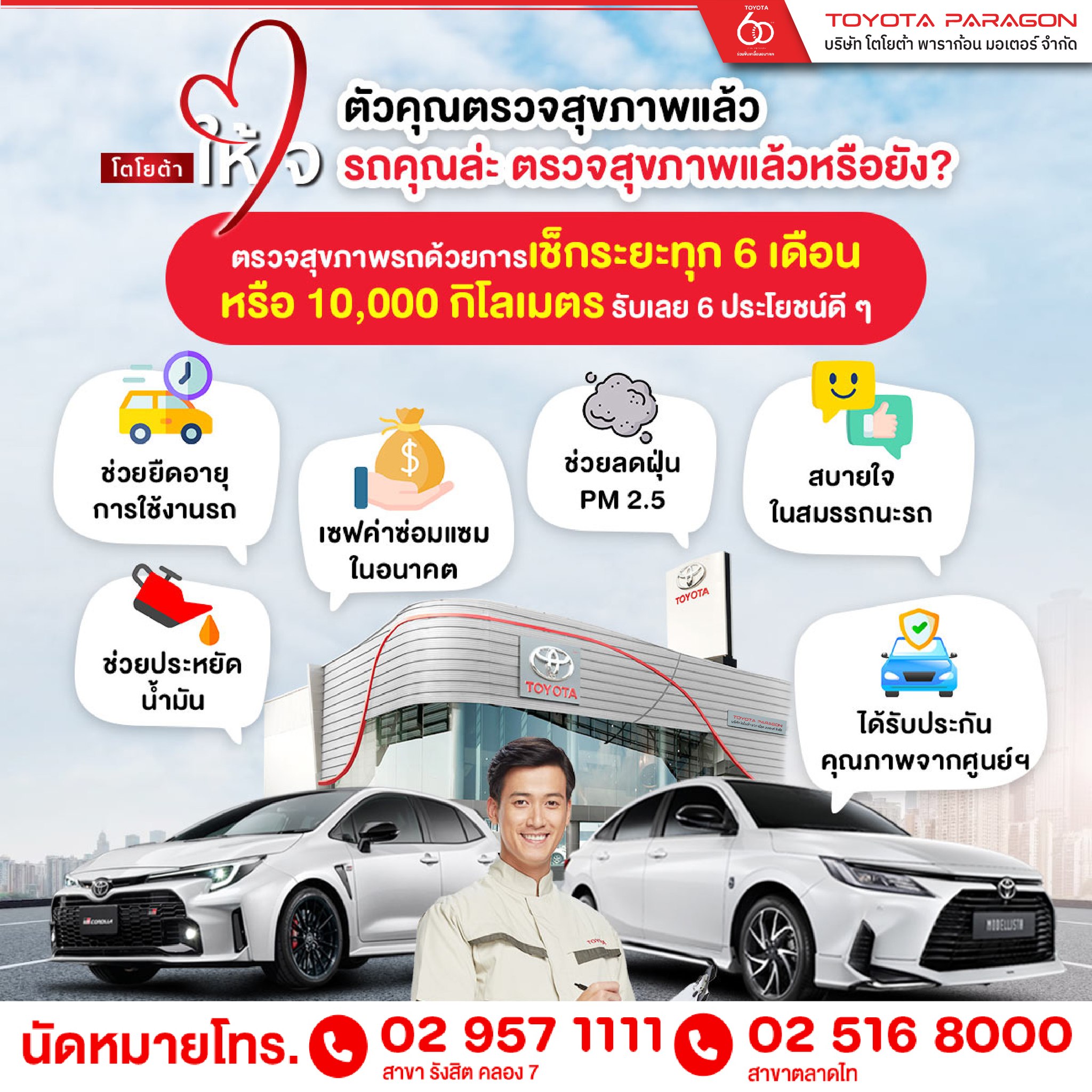 อย่าลืมตรวจสุขภาพรถด้วยการเช็กระยะทุก 6 เดือน หรือ 10,000 กิโลเมตร ...